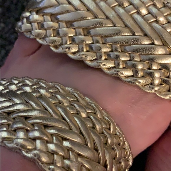 Apostrophe | Shoes | Gold Wedge Sandals | Poshmark